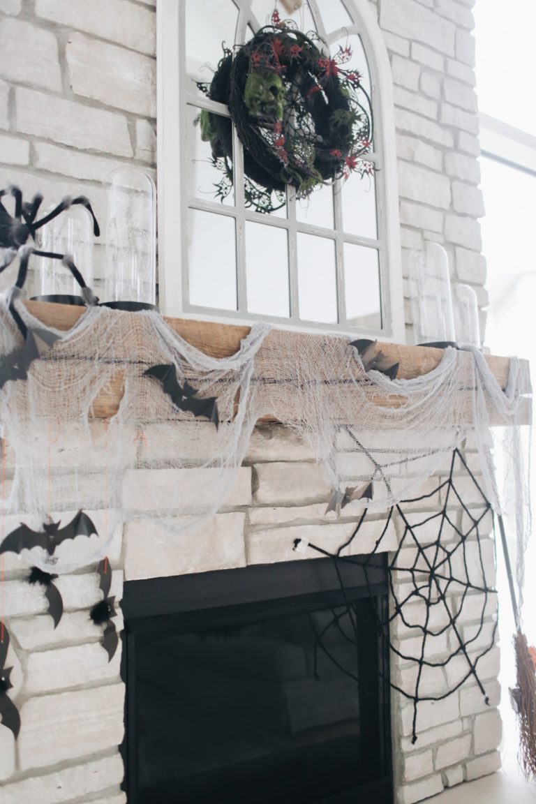 spooky fireplace decorations