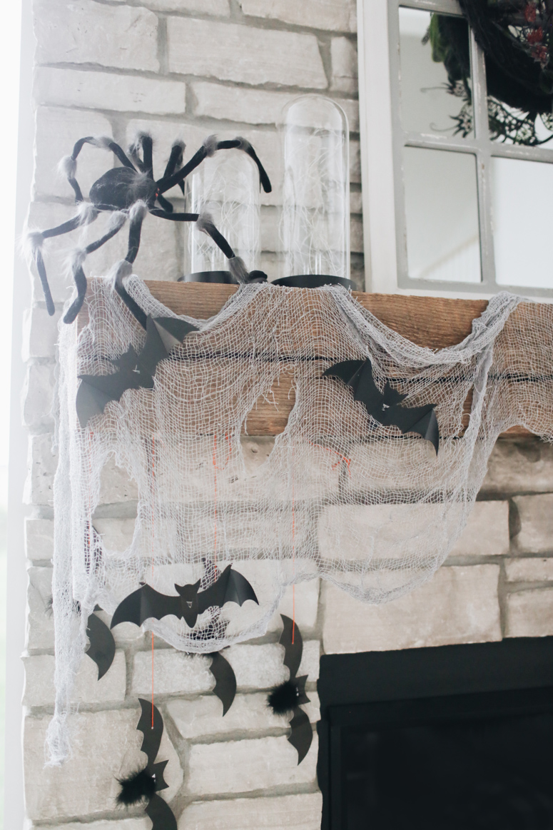 spooky fireplace decorations