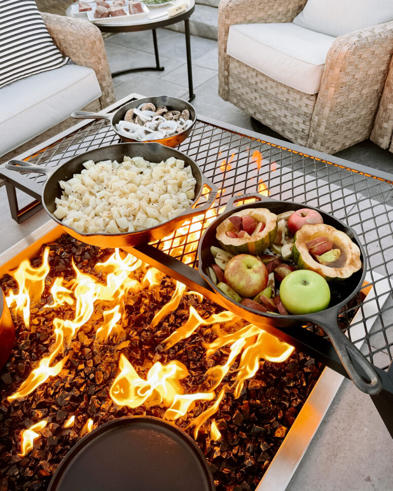 Gas Fire pit Grilling
